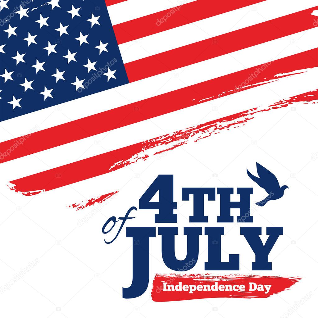 Día de la Independencia Estados Unidos de América, 4 de julio diseño de ...