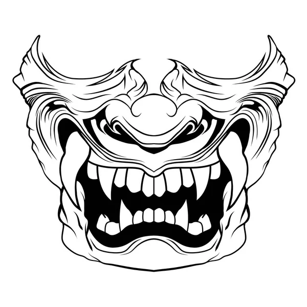 Samurai Demon Mask Sketch