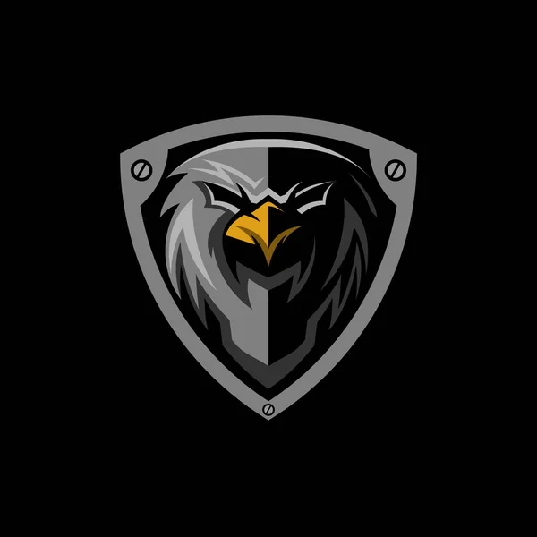eagle shield gaming logo - Stock Image - Everypixel