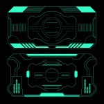 Control Panel Abstract Technology Futuristic Interface Hud Black ...