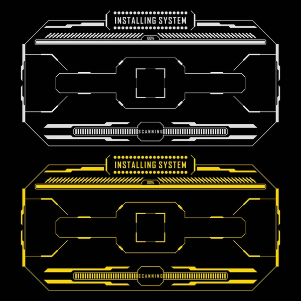 Abstract Virtual Target Monitor Control Panel Layout Design Futuristic ...