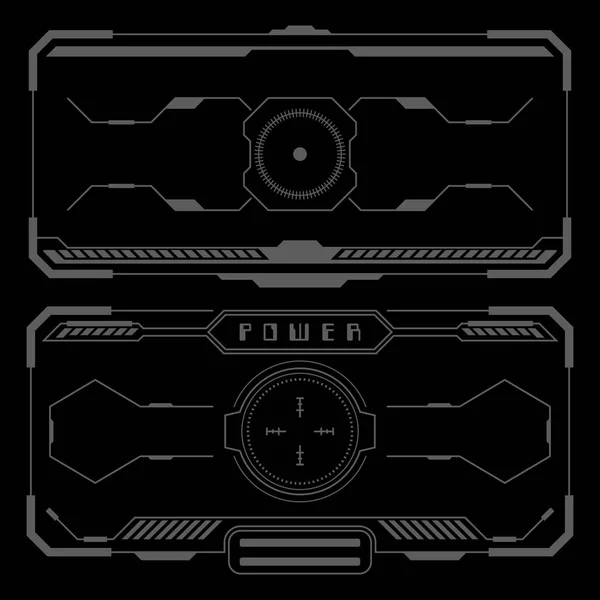 Abstract Virtual Target Monitor Control Panel Layout Design Futuristic ...