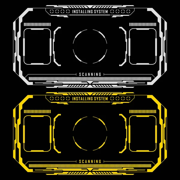 Abstract Virtual Target Monitor Control Panel Layout Design Futuristic ...