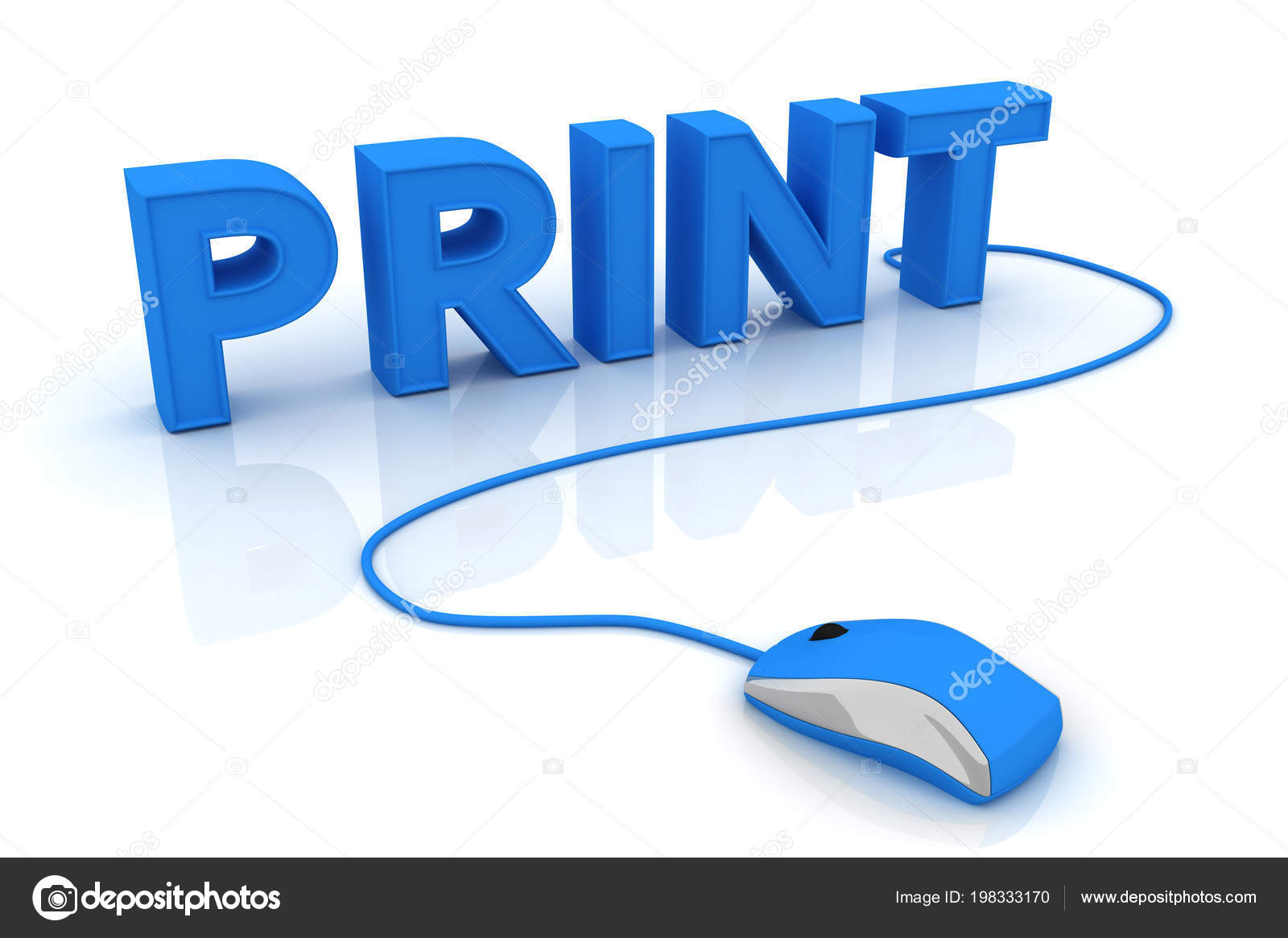Computer Mouse Word Print Image Renderer Stock Photo by ©sirgunchik ...