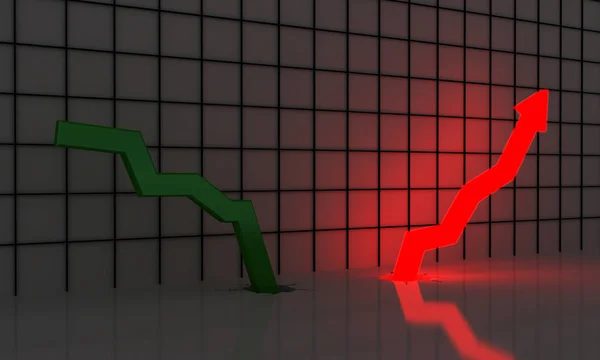 Arrow chart down — Stock Vector © Darkves #5470144