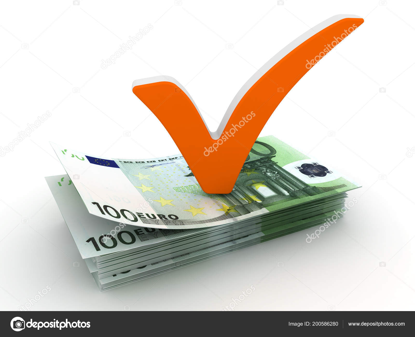 Check mark and euro — Stock Photo © sirgunchik #200586280
