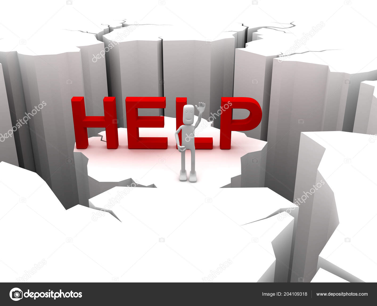 Person needs help - conceptual image — Stock Photo © sirgunchik #204109318