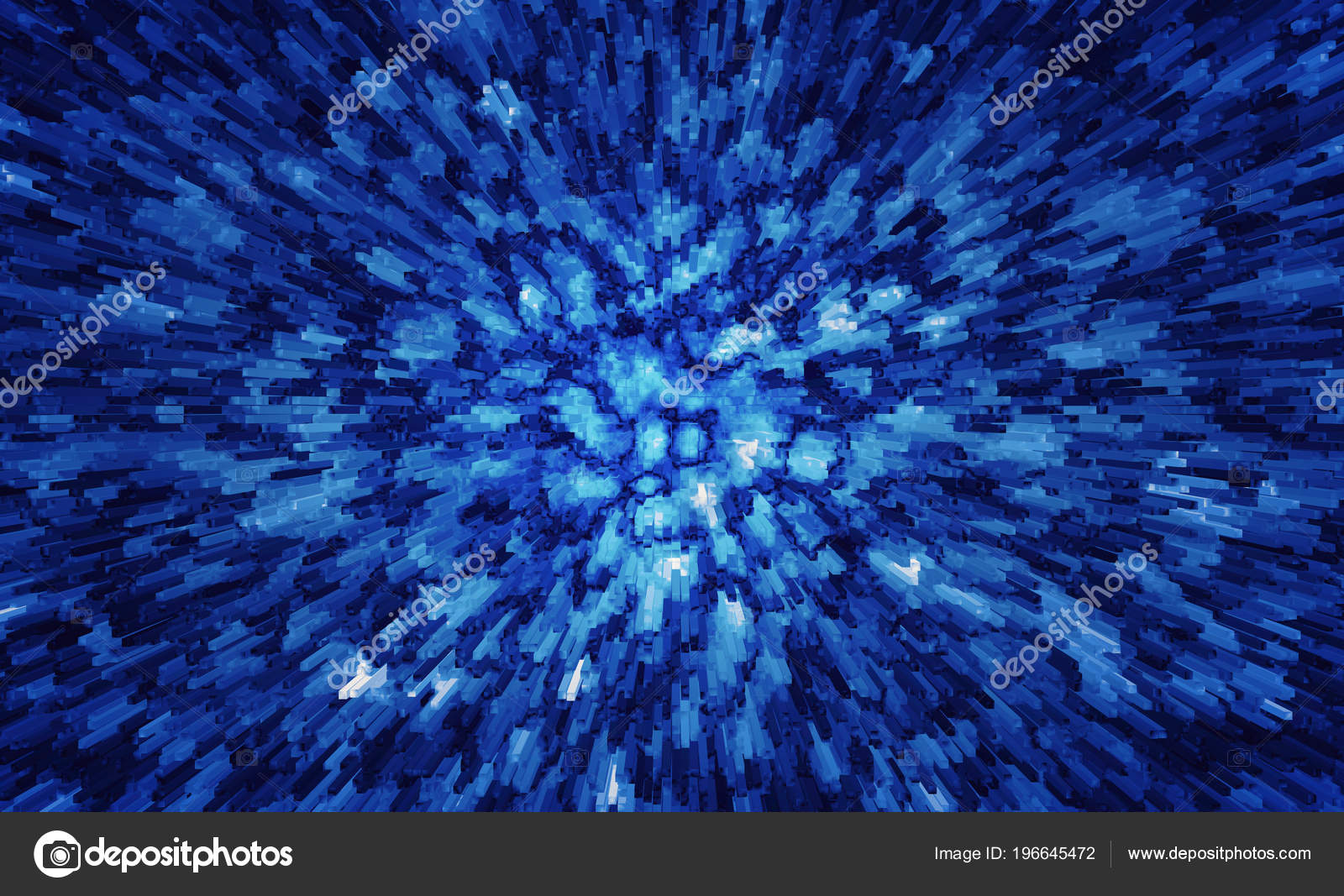 Blue Abstract Cubes Background Technology Concept Illustration Stock ...