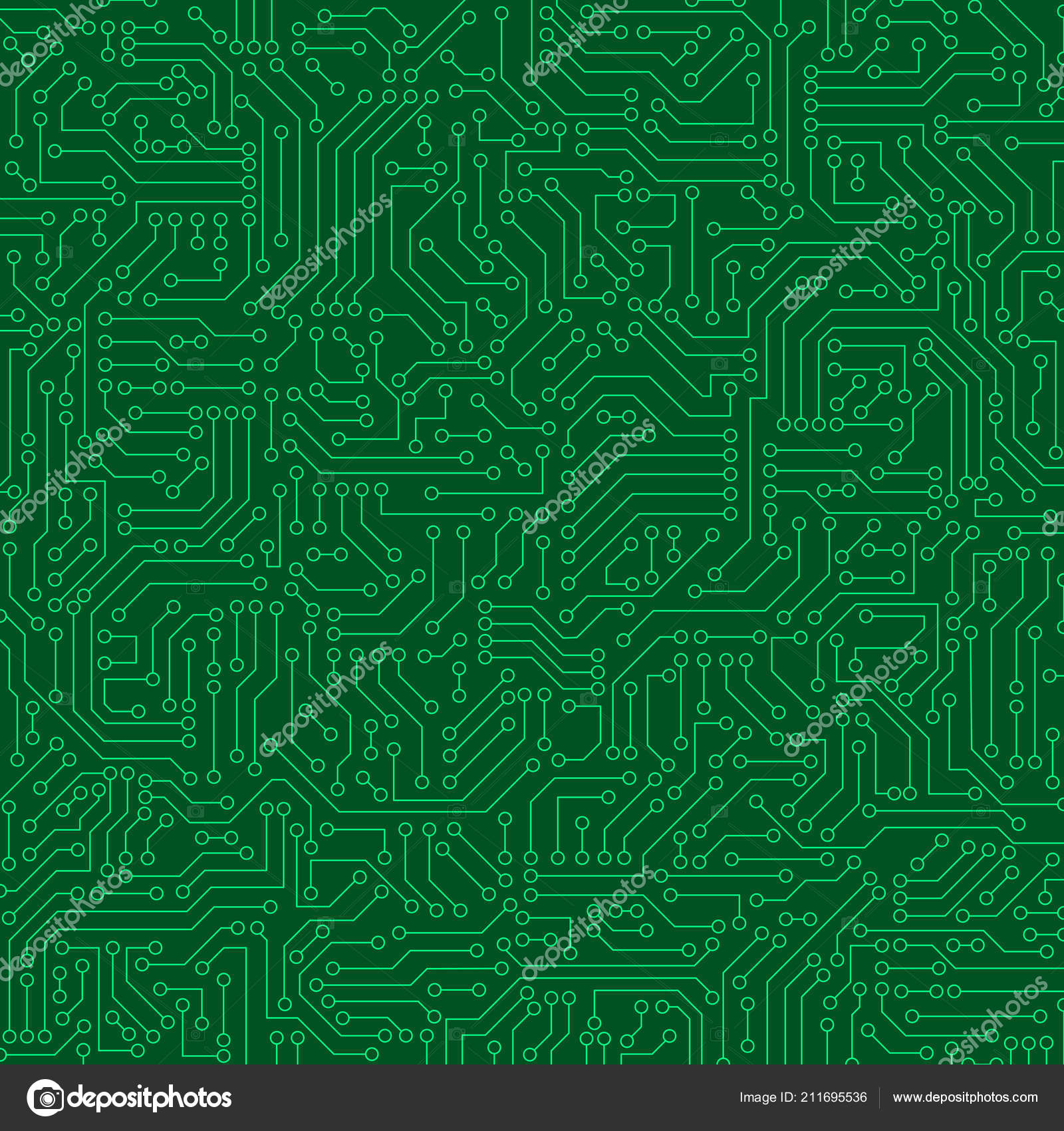 Green Circuit Board Seamless Pattern Texture High Tech Background ...