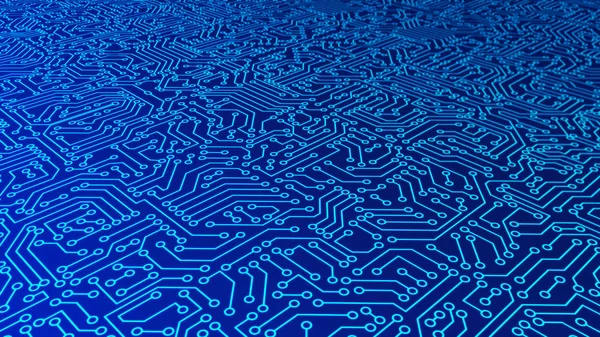 Blue Circuit Board Pattern Texture High Tech Background Digital Computer Stock Photo by ...