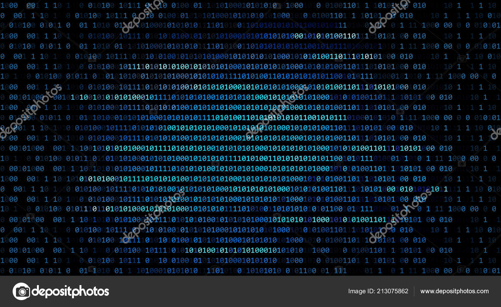 Binary Code Number Computer Digital Data Technology Concept Black ...