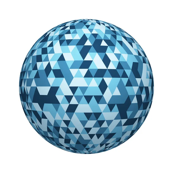Blue Triangle Tiles Texture Pattern Sphere Ball Isolated White ...