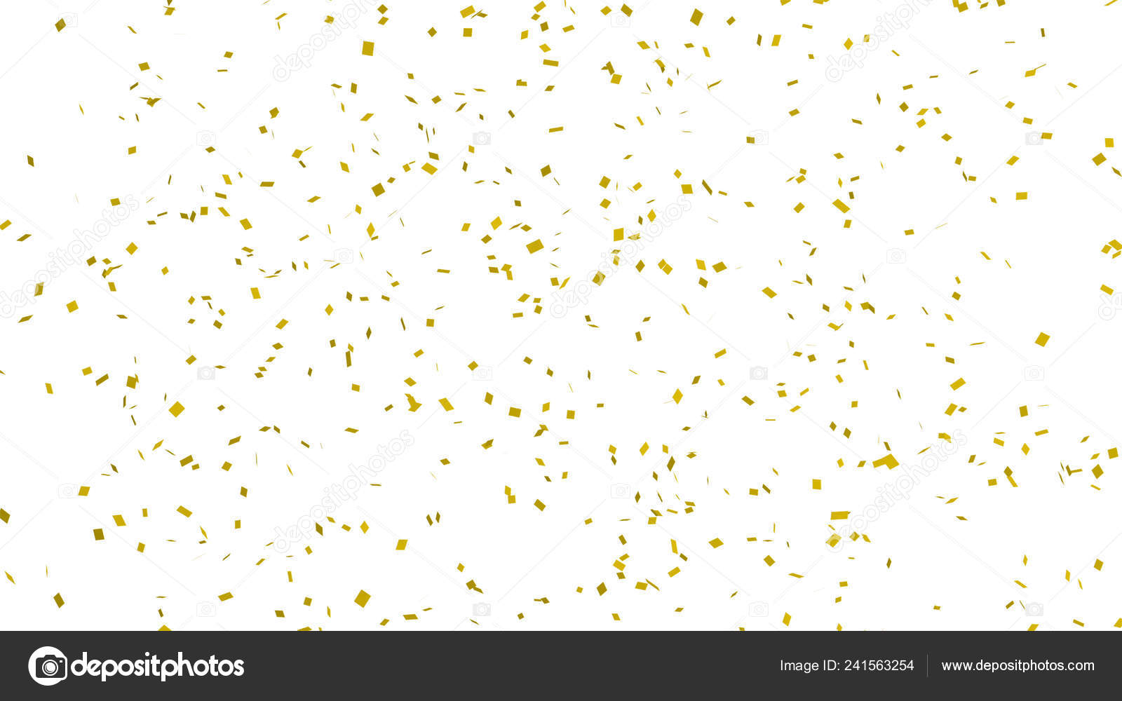 Golden Confetti White Background Celebration Event Party New Year ...