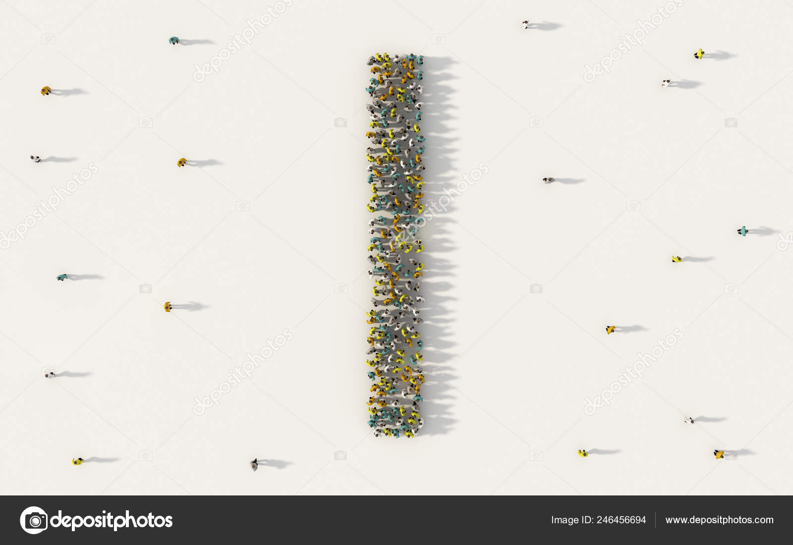 Large Group People Forming Letter Capital English Alphabet Text ...