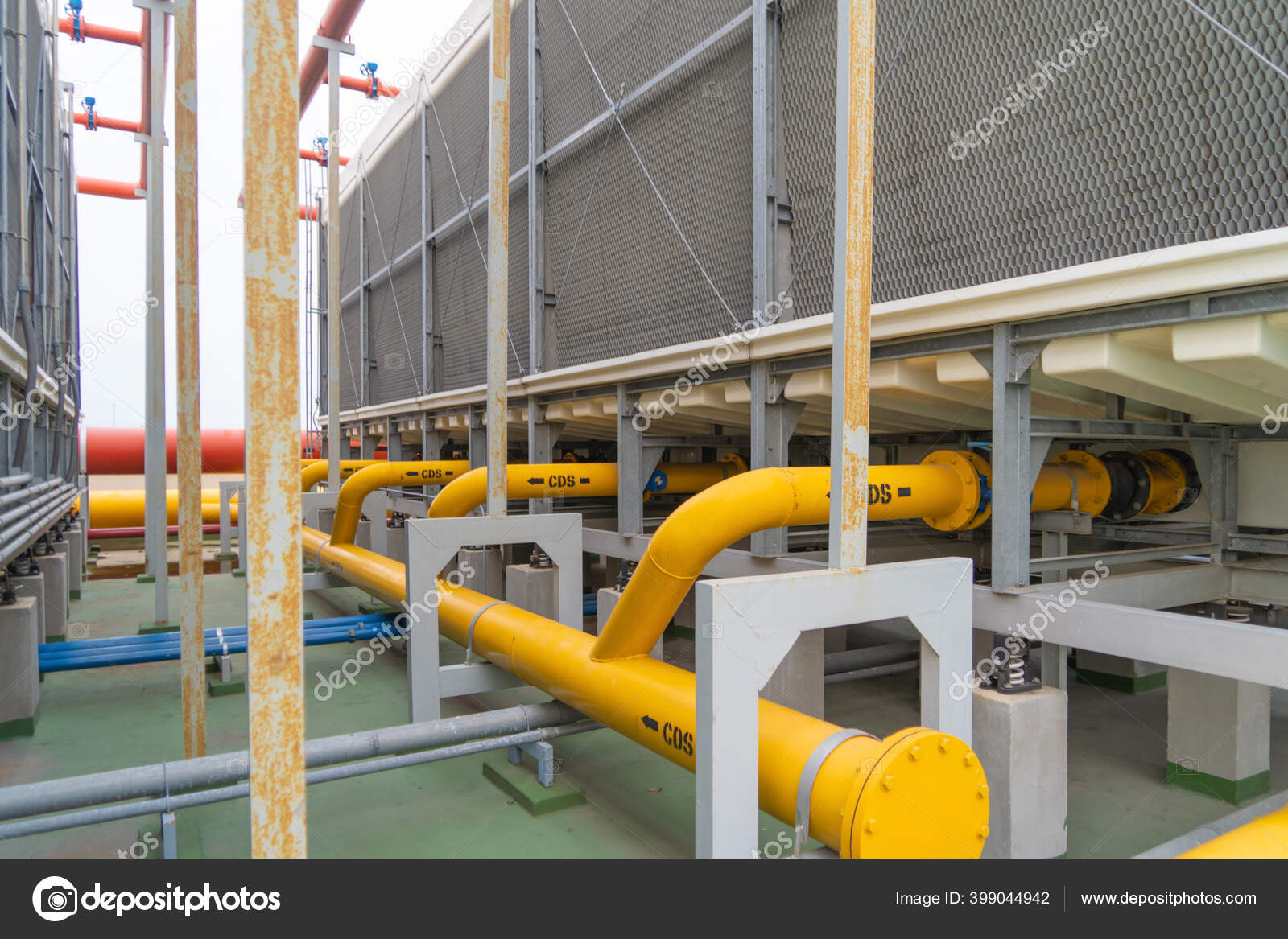 Chiller Tower Cooling Tower Rooftop Office Building System Work ...