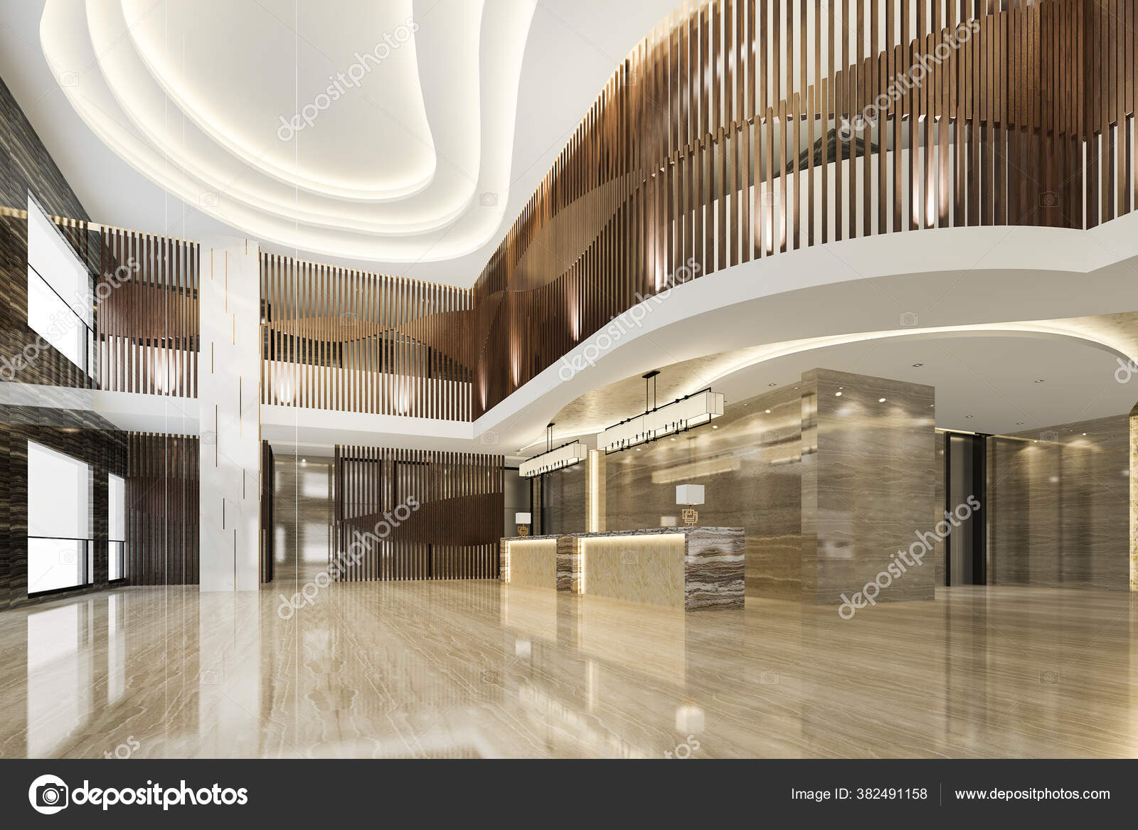 Modern Grand Hotel Lobby