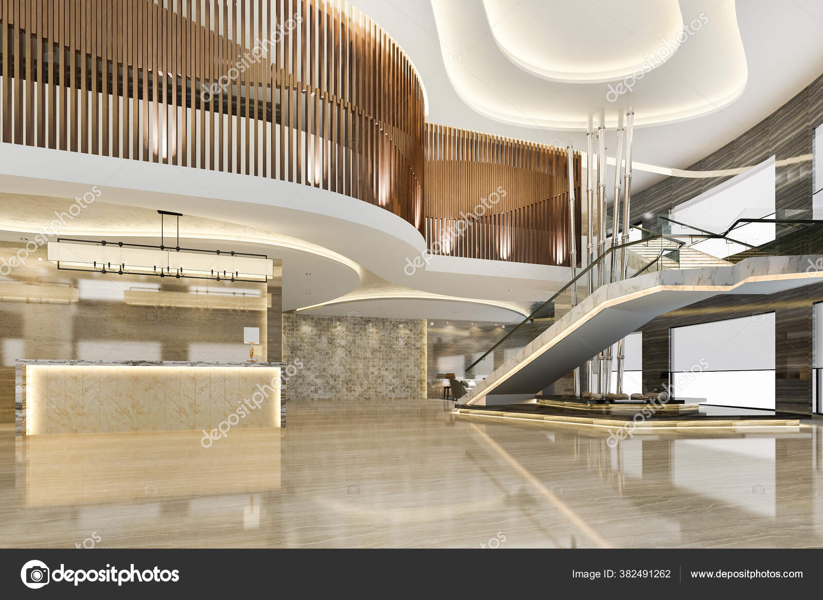 Modern Grand Hotel Lobby