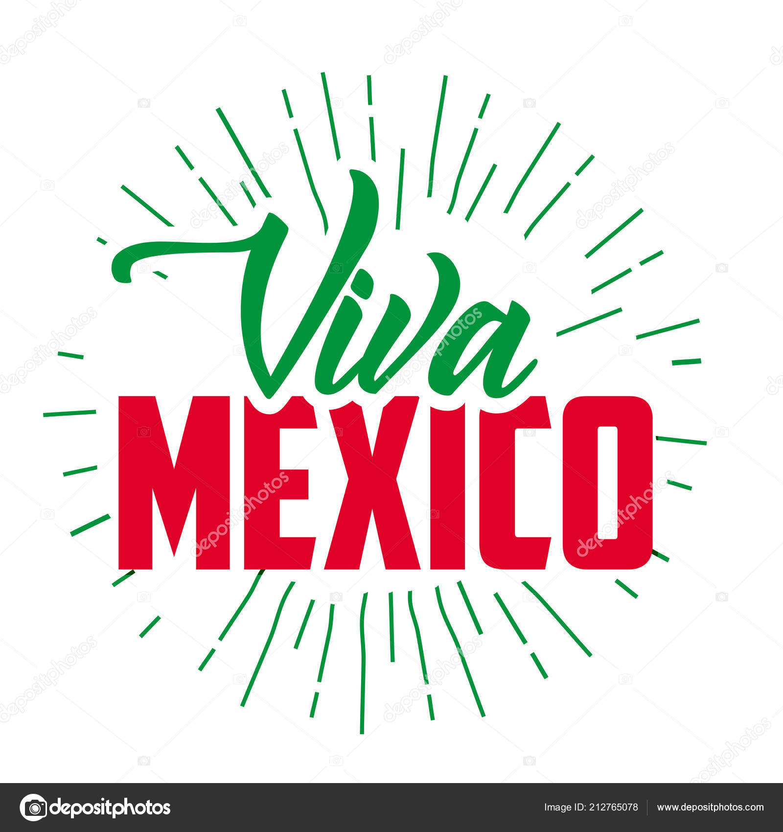 Creative Vector Illustration Viva Mexico Traditional Mexican Phrase ...