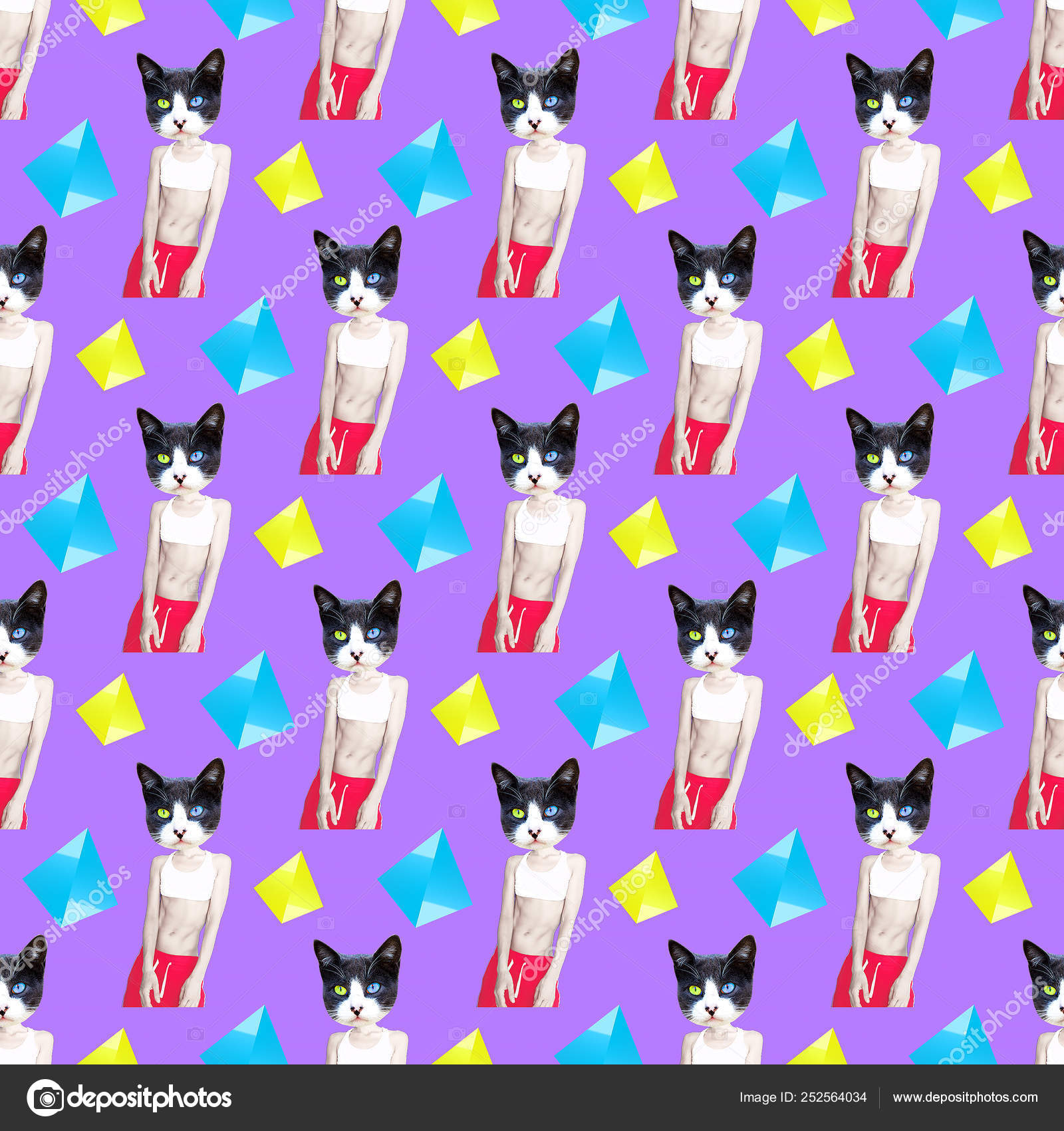 Hipster Cat Pattern