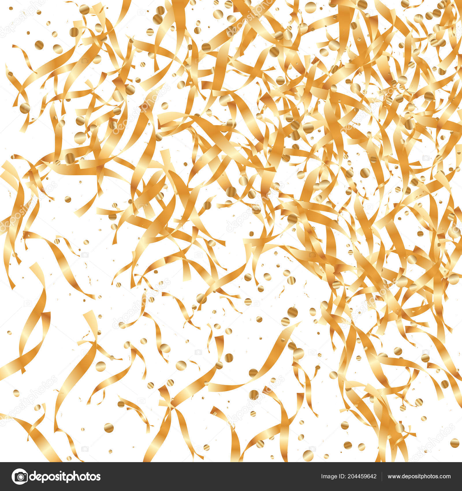 Gold Confetti Background. Stock Vector by ©ExoticVector 204459642