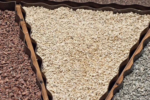 Drainage systems from small pebbles. Garden drainage for plants and ...