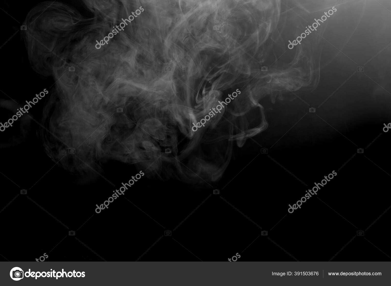 Humo Blanco Sobre Fondo Negro Textura Del Humo Disperso Blanco — Foto ...