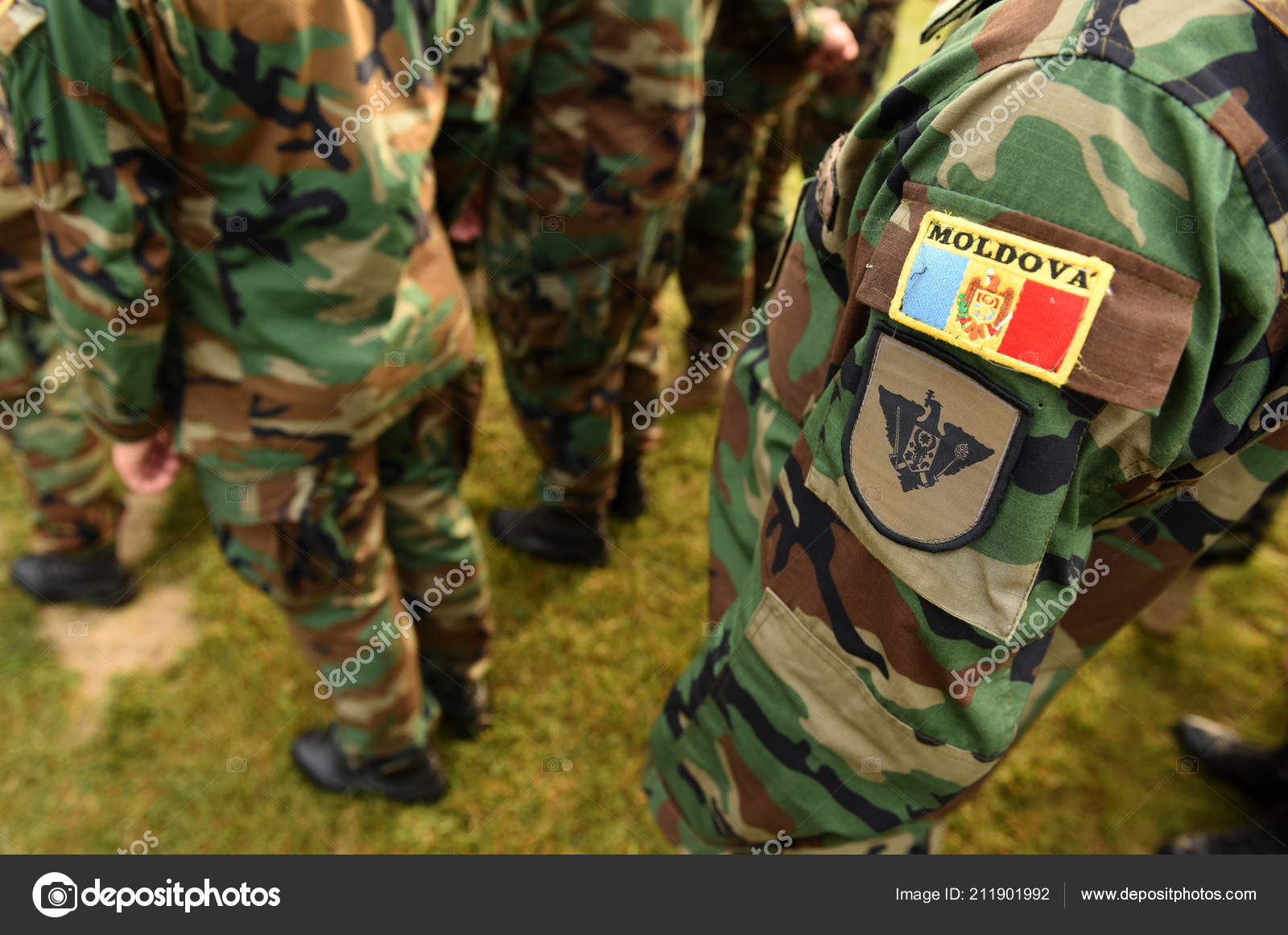 Moldova Army Uniform Patch Flag Moldova Troops Stock Photo by ©Bumble ...