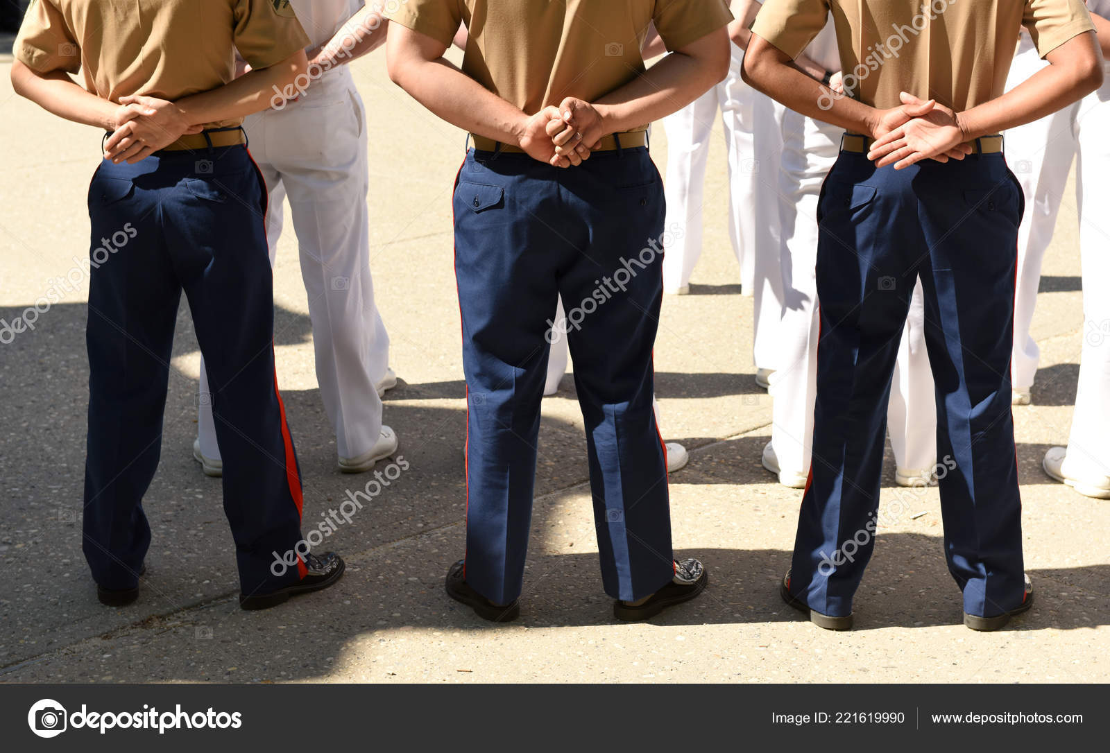 Navy Sailors Back Navy Army — Stock Photo © Bumble-Dee #221619990