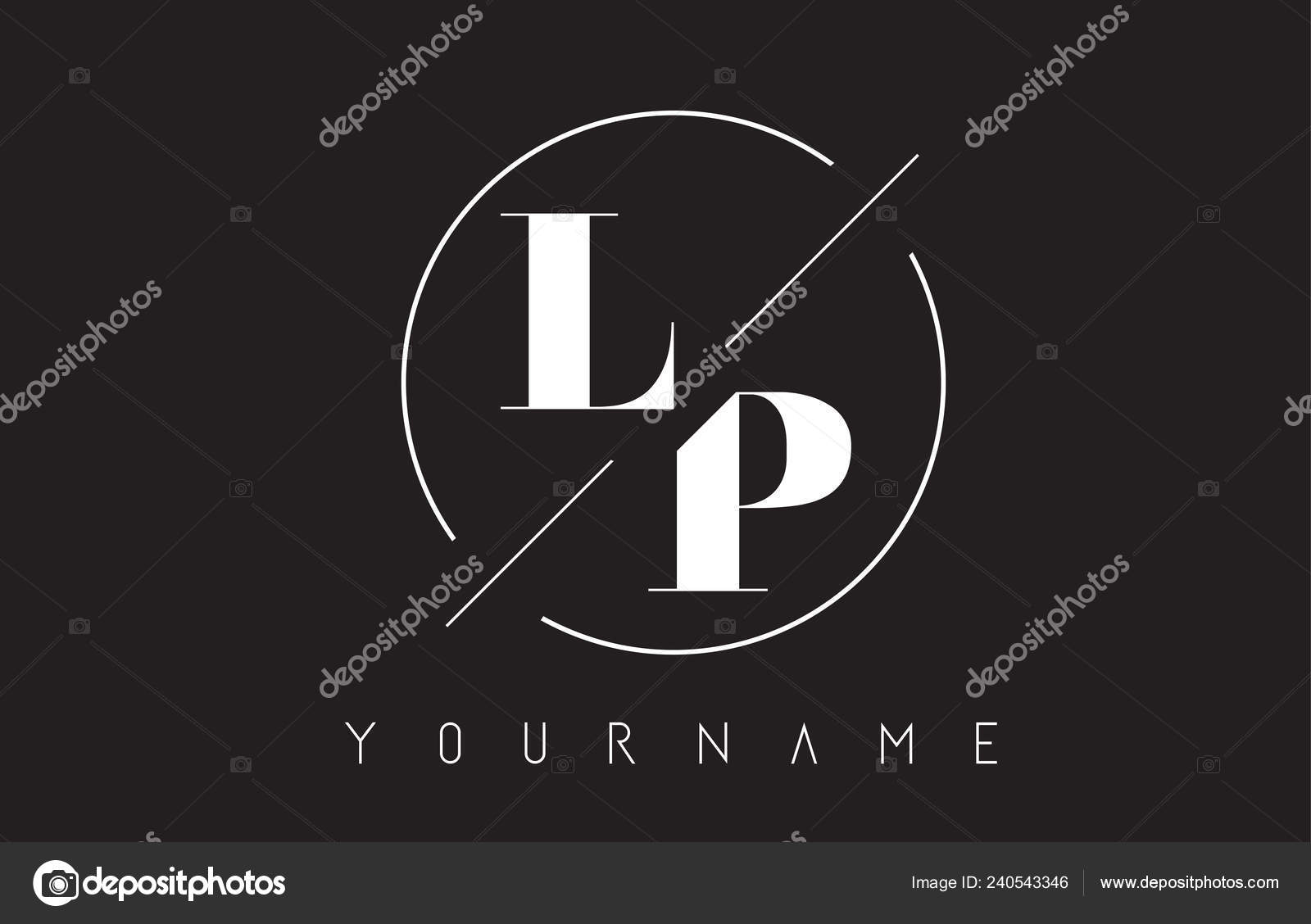 Logotipo Letra Con Diseño Cortado Intersecado Ilustración Vectorial ...