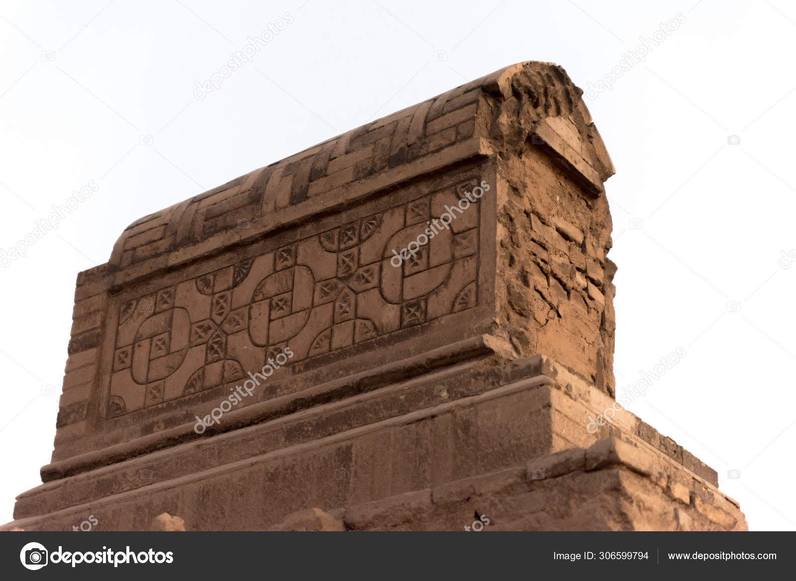Baghdad Iraq June 2019 Part Damaged Stone Terrace Old Architecture ...
