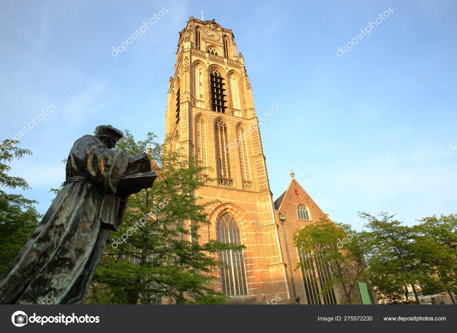 Erasmus Statue Bronze Sculpture Unveiled 1622 Located Grotekerkplein ...