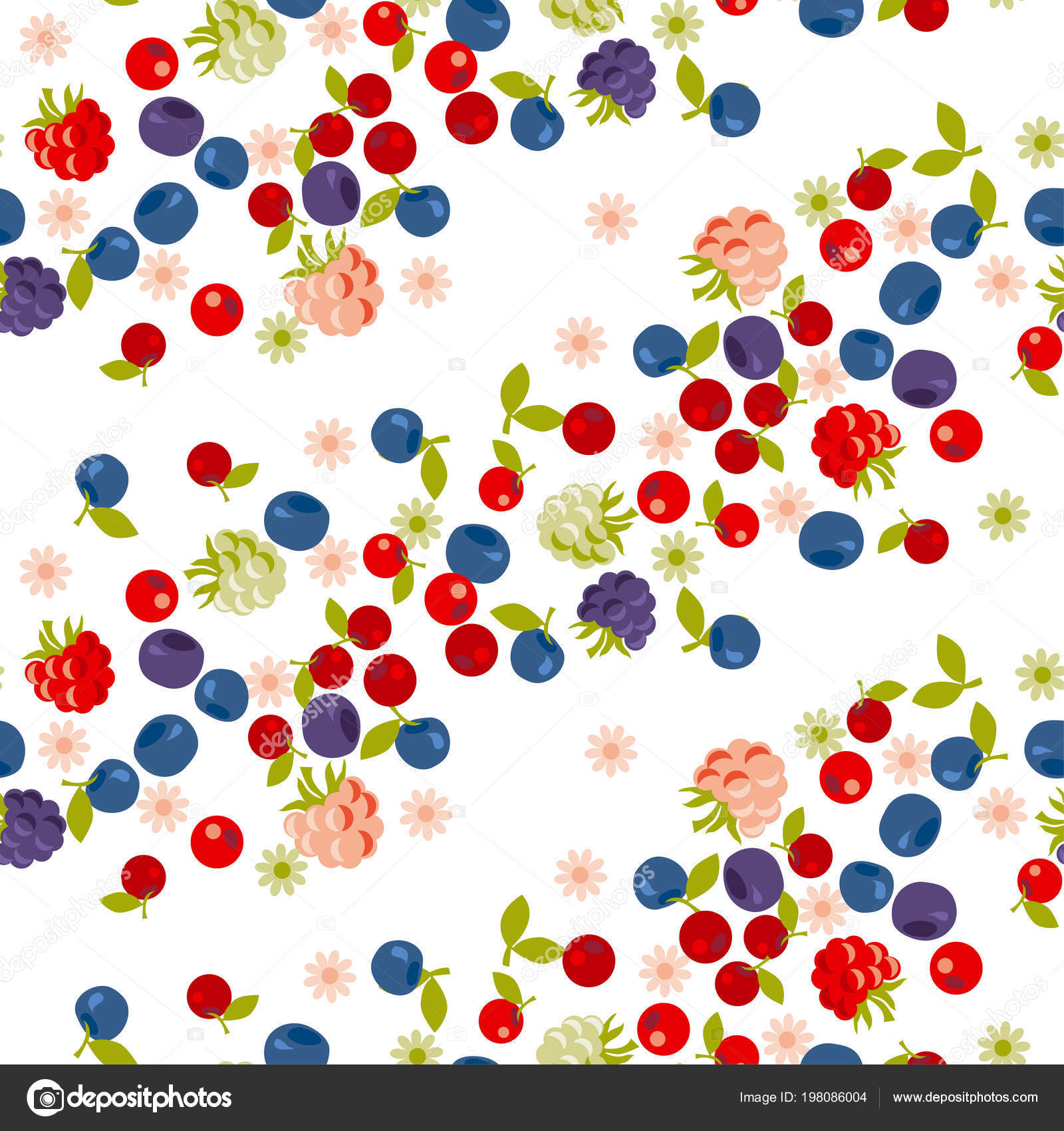 Assorted forest berries seamless pattern. — Stock Vector © Galyna #198086004
