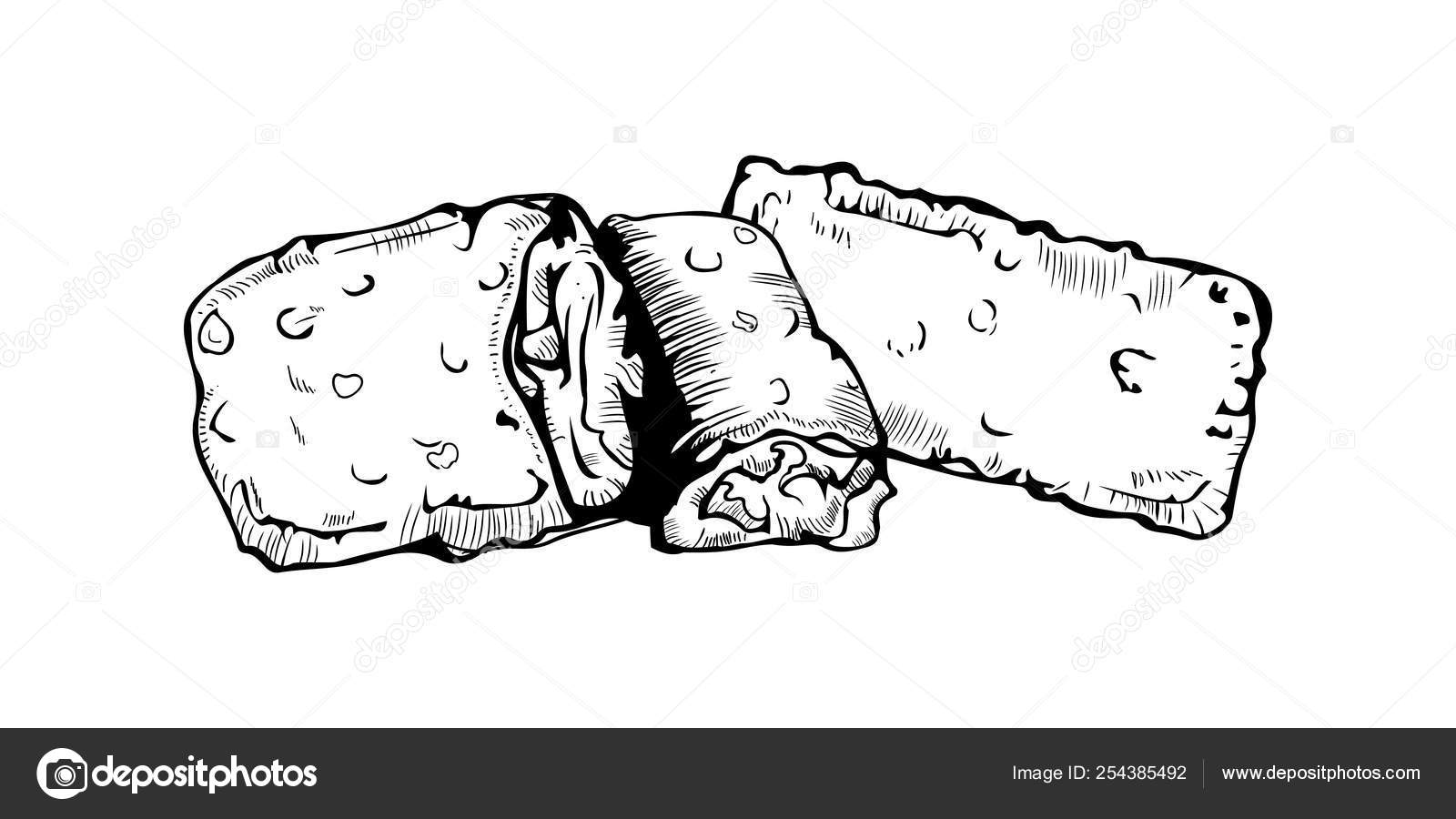 Hand Drawn Pie Sketch Symbol. Vector Dessert Element In sketch style ...