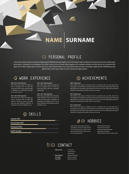 Creative resume template with tiles. Stock Vector Image by ©kormi ...