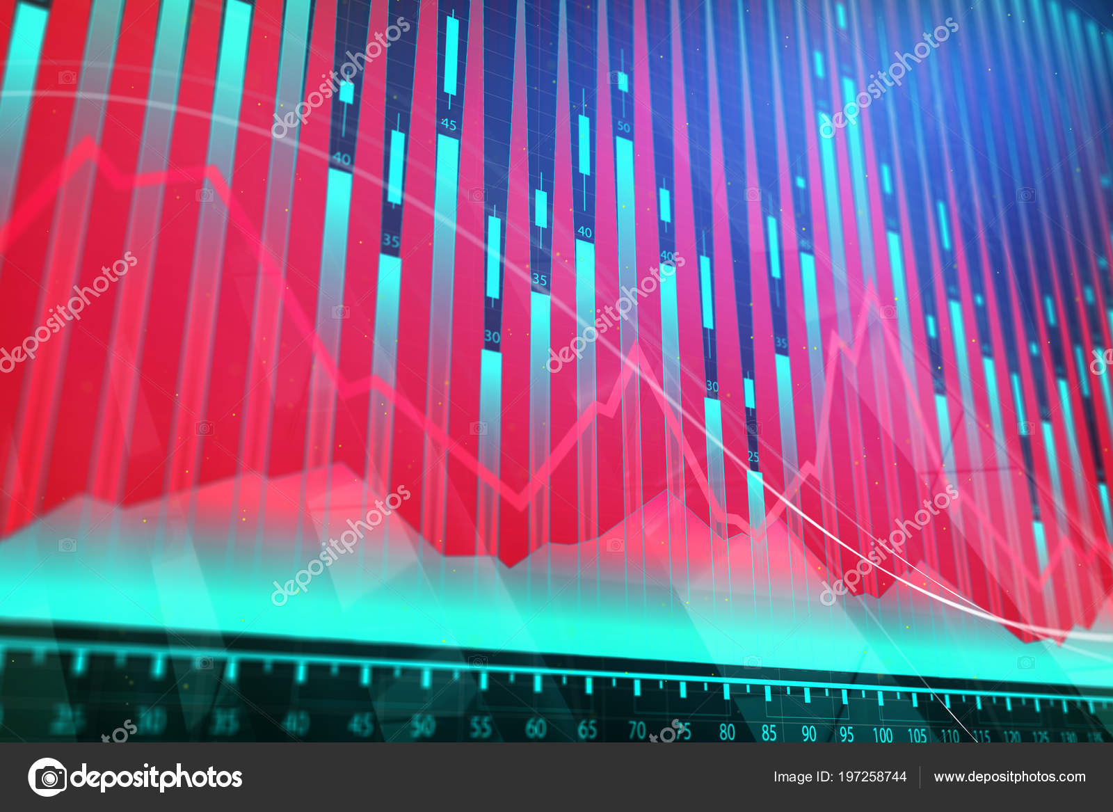 Creative Glowing Colorful Forex Chart Backdrop Investment Trade Concept ...