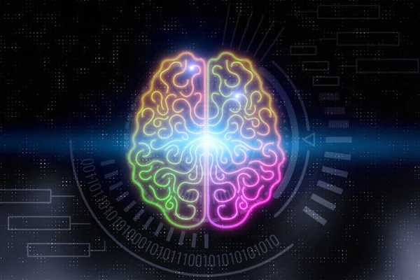 Creative Digital Brain Background Artifical Intelligence Concept ...