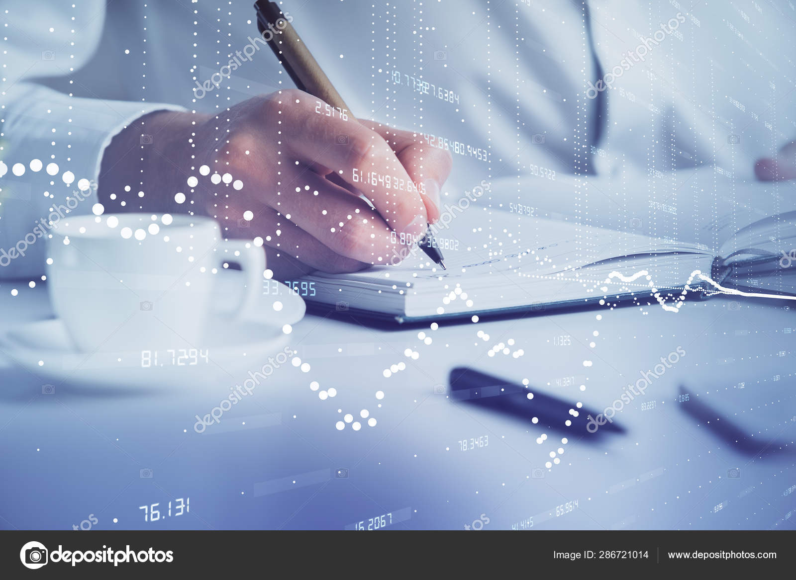 Human hands with tech theme double exposure drawings. — Stock Photo ...