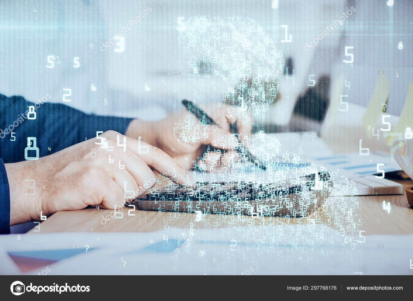 Writing mans hand with technology Ai icons. Stock Photo by ©peshkova ...