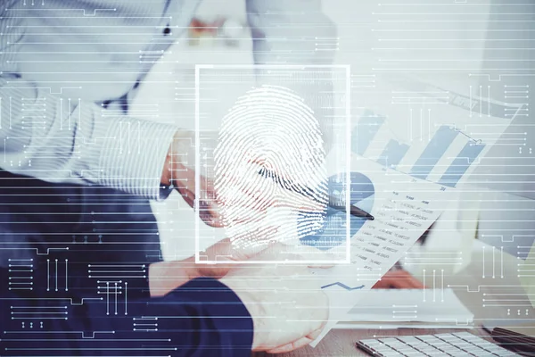 Fingerprint scan provides safe access with biometrics identification ...