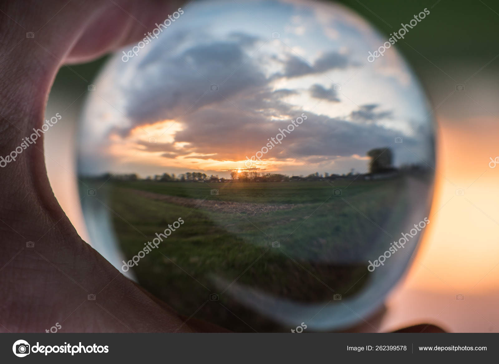 Glass Transparent Bullet Which Reflects Nature Sky ⬇ Stock Photo, Image ...