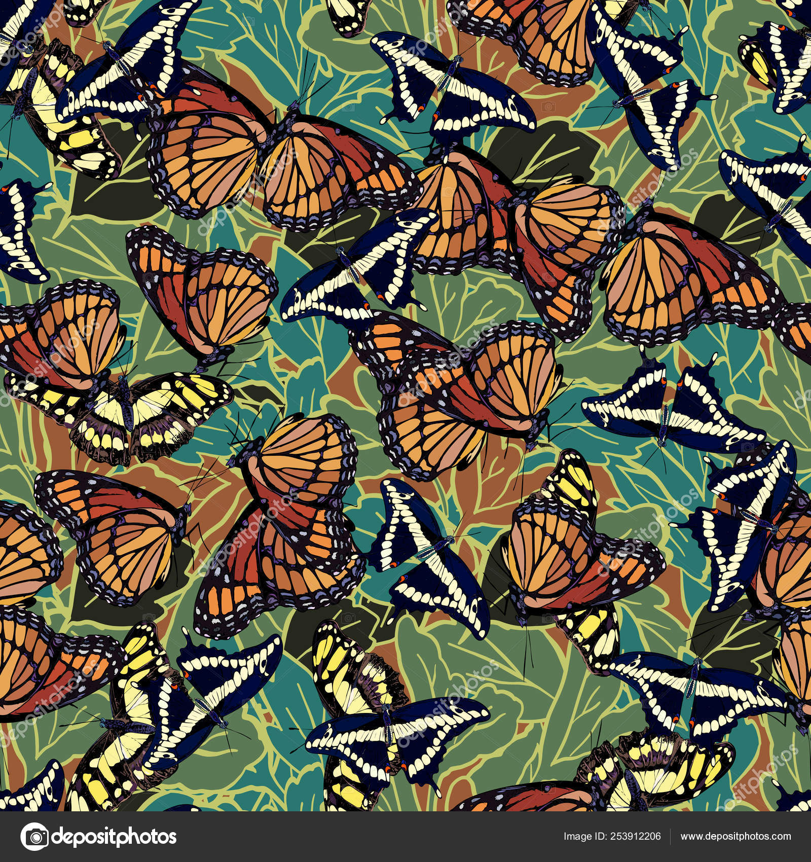Monarch Butterfly Wing Patterns