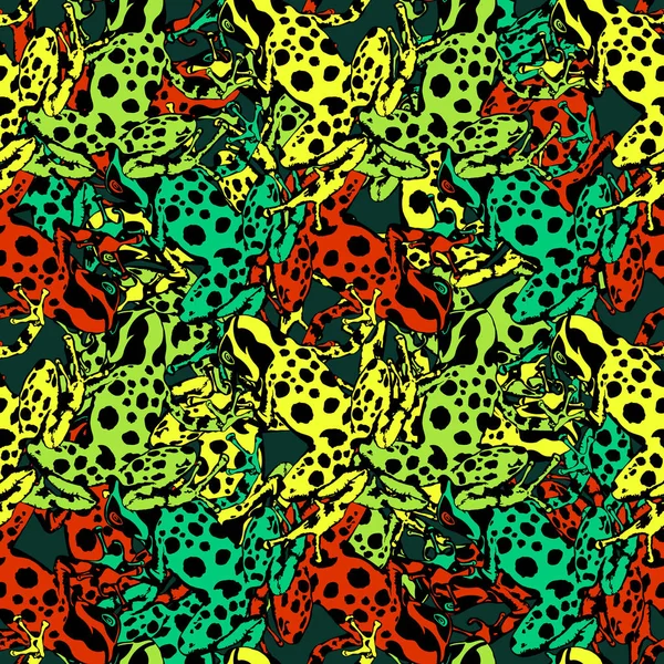 Poison-dart frogs Dendrobates . Vector study of colors and patterns ...