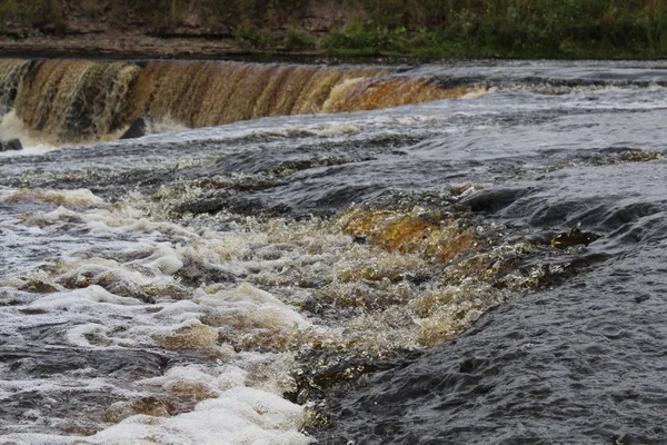 Waterfall with a huge current, mountain waterfall. – Stock Editorial ...