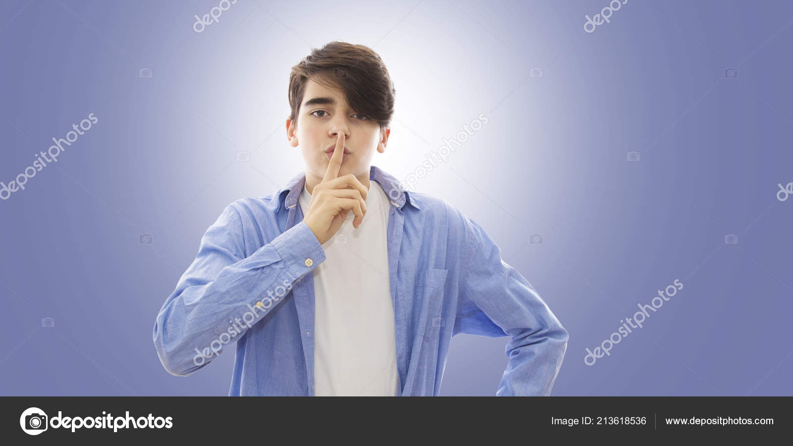 Teenage Boy Silent Expression Stock Photo by ©carballo 213618536