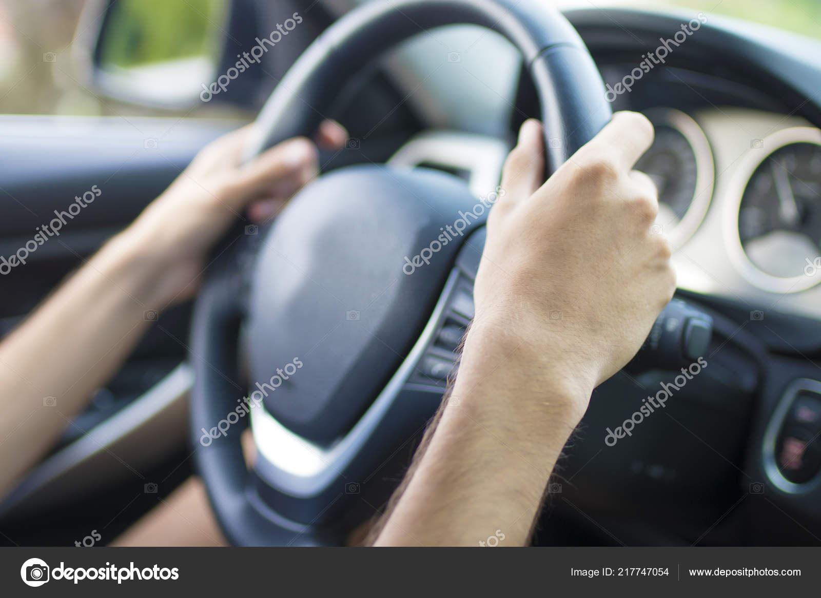 Man Hands Driving Car Stock Photo by ©carballo 217747054