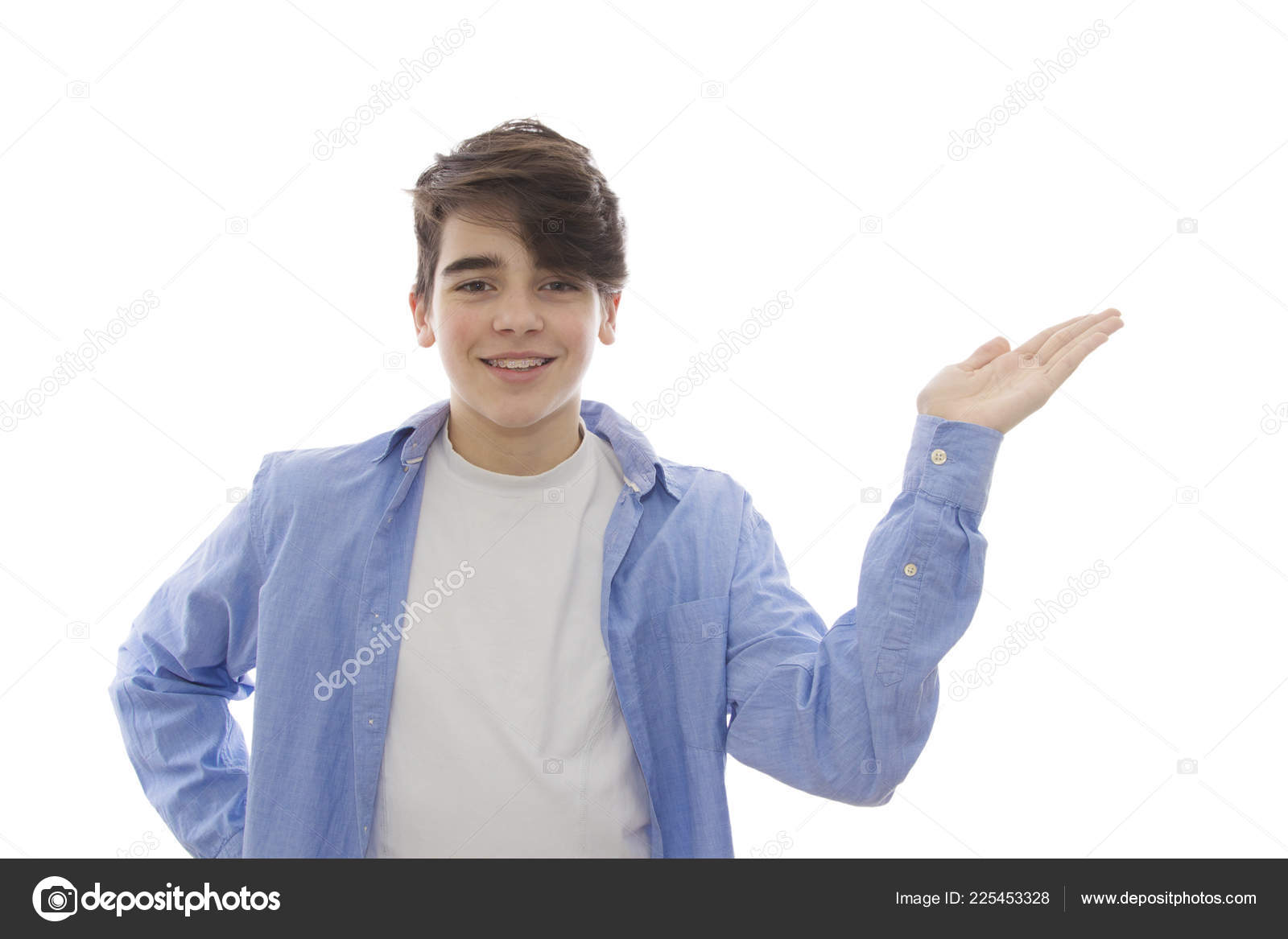 Adolescent Preadolescent Child Isolated White Background Stock Photo by ...