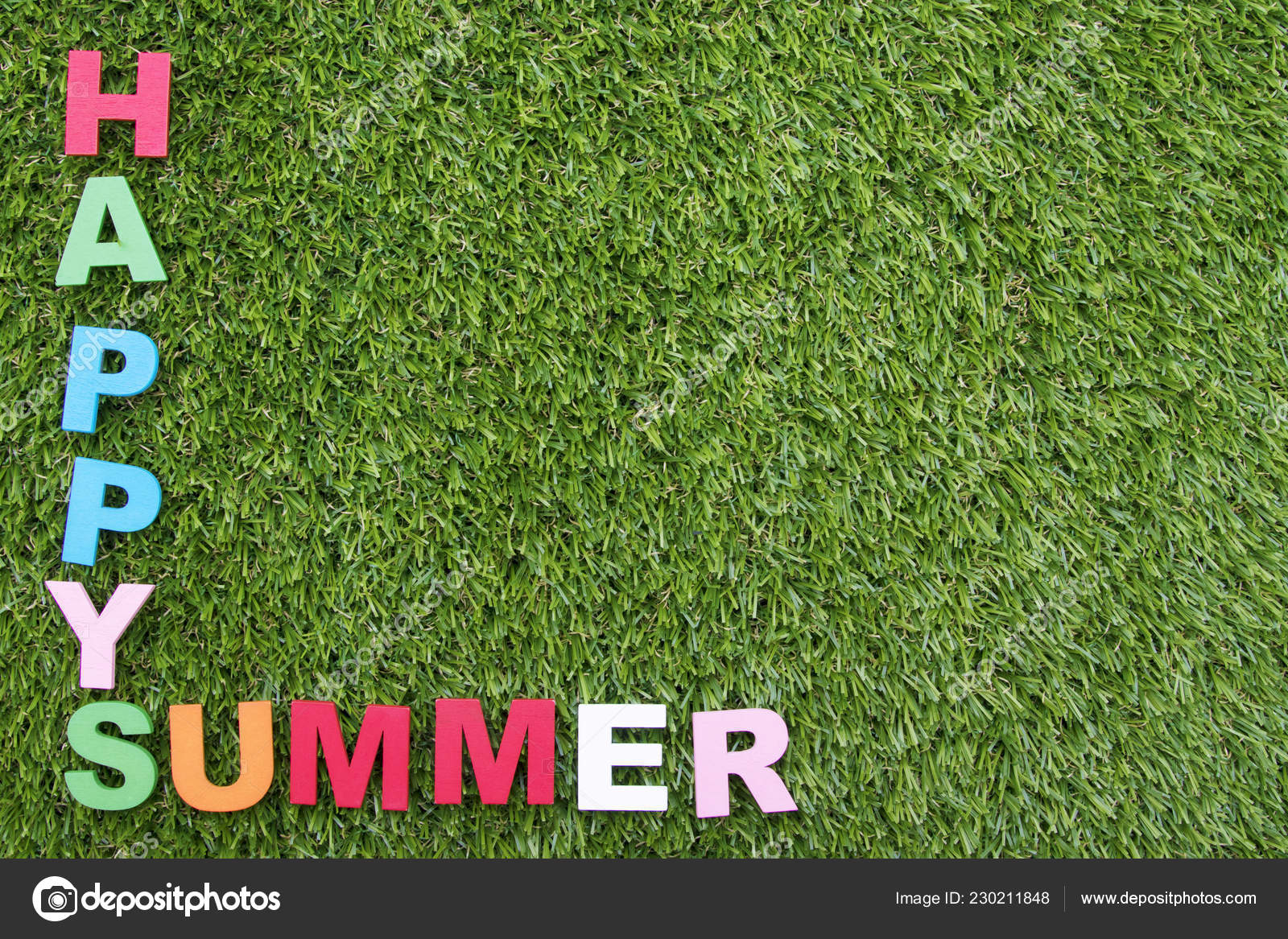 Summer Background Letters Green Grass Stock Photo by ©carballo 230211848