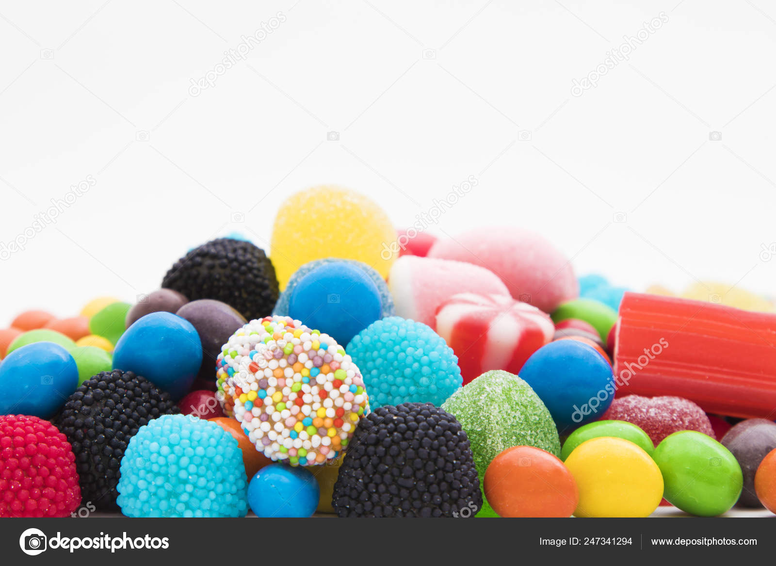 Sweets Vibrant Colors Isolated White Background — Stock Photo ...