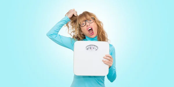 Woman Scale Screaming Stock Photo by ©carballo 294896688