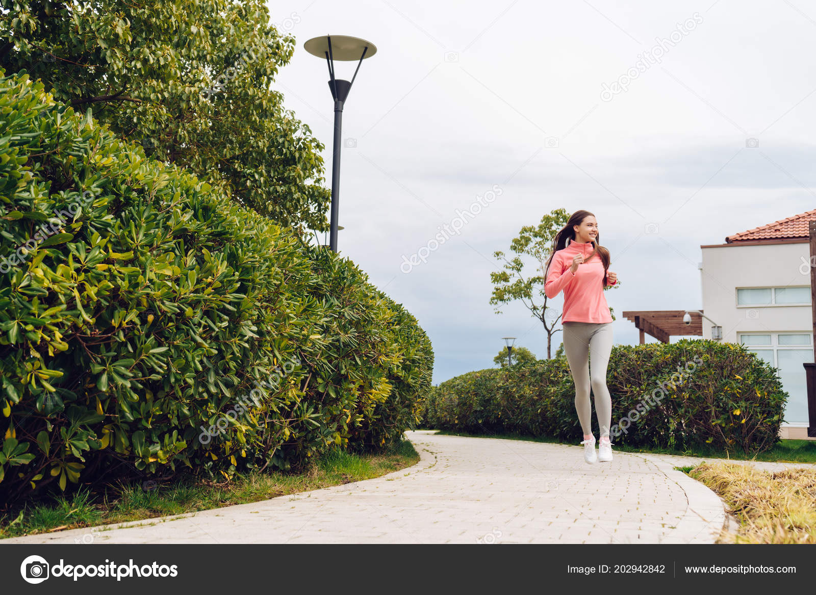 Fast Woman Walking On Street